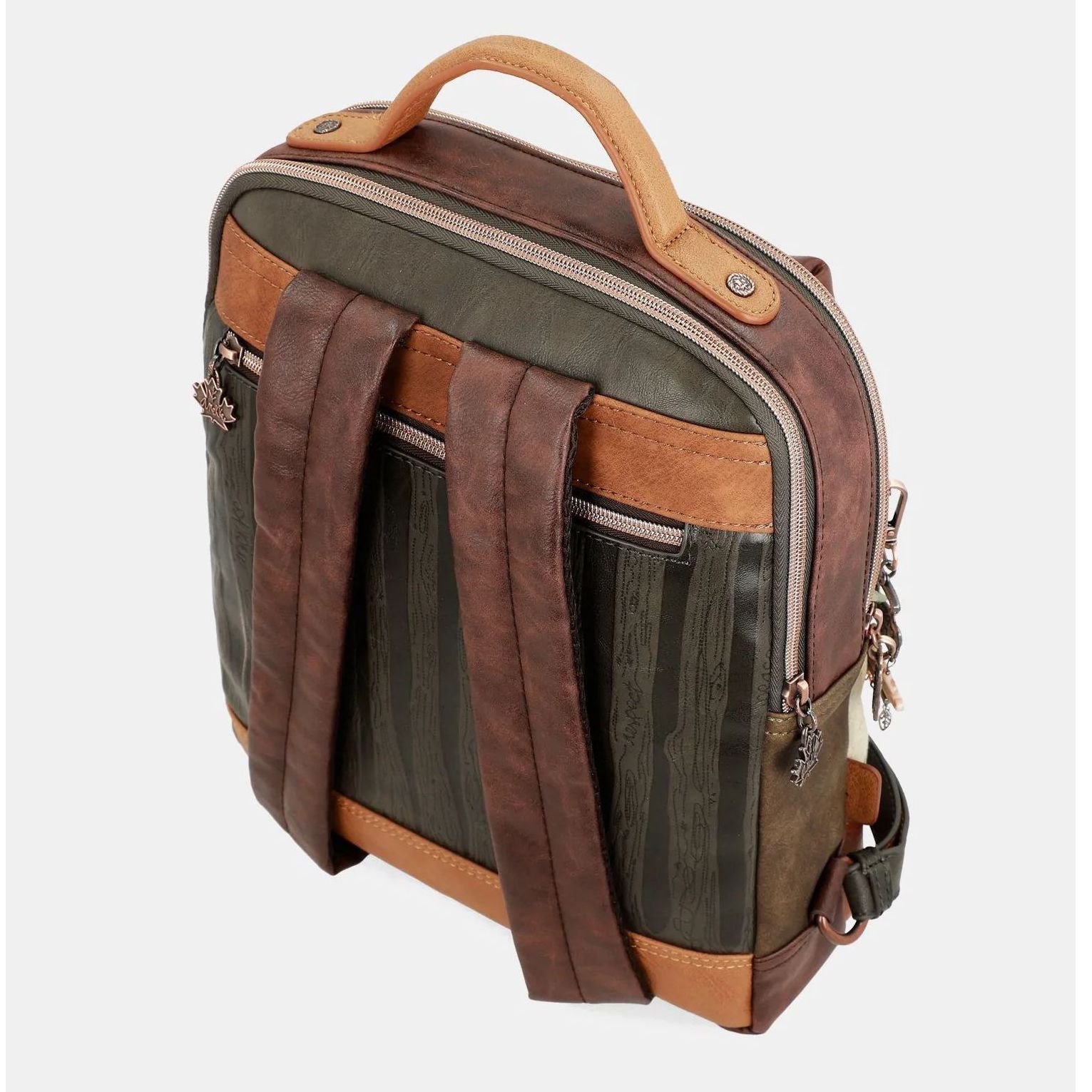 The forest double compartment backpack brown Anekke 35605-215