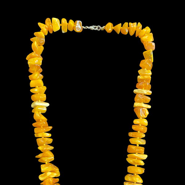 Collana pepite ambra giallo ocra BRASS Workshop bscl01