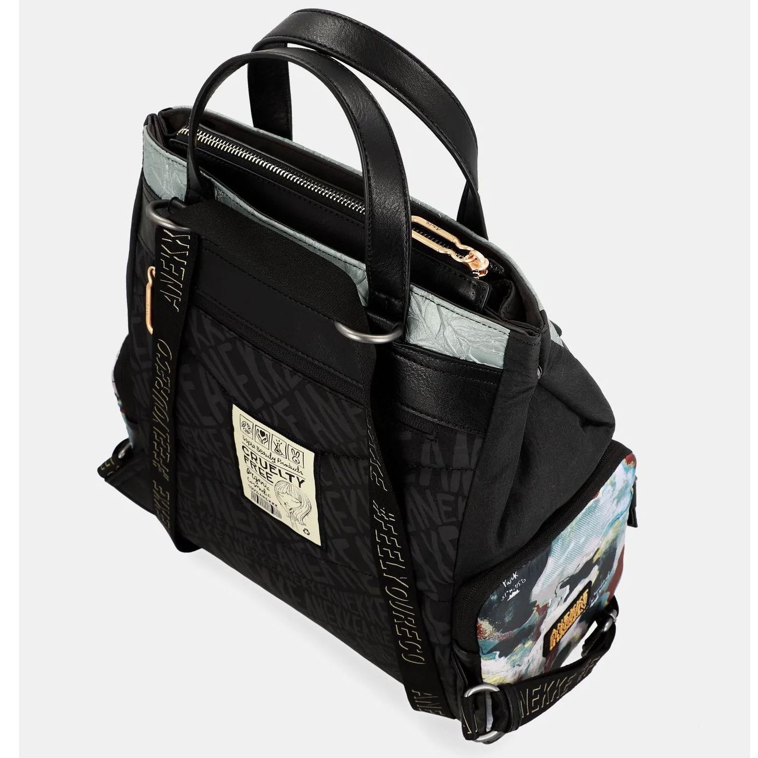 Nature woods Backpack with handles black Anekke 35875-209