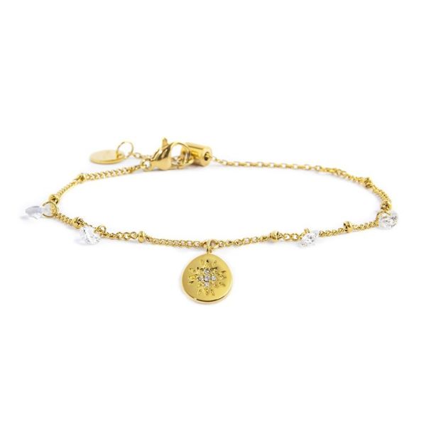 Wind rose, Crystal bracelet gold Marlù Gioielli 18br182g-w