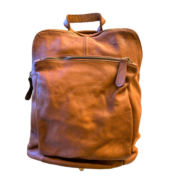 2-in-1 backpack/shoulder bag brown BRASS Workshop zp18