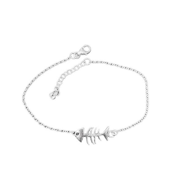 Bracciale lisca di pesce grigio argento BRASS Workshop bar41