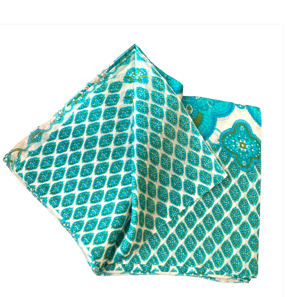 Foulard 100% seta P-2023 verde acqua BRASS Workshop silk16