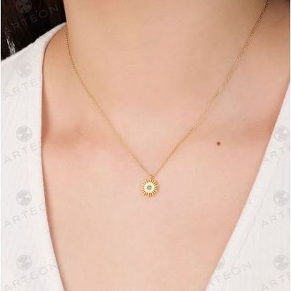Collana sole pietra turchese oro Arteon 32373-000