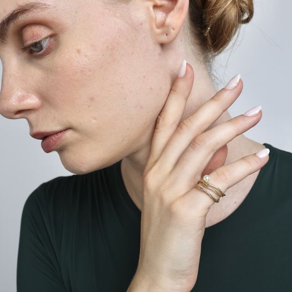 Lumina ring gold KALLIOPE Handmade Jewelry gd1627a