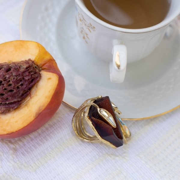 Hydra ring brown KALLIOPE Handmade Jewelry gd785b