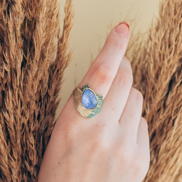 Hope ring blue KALLIOPE Handmade Jewelry gd1103