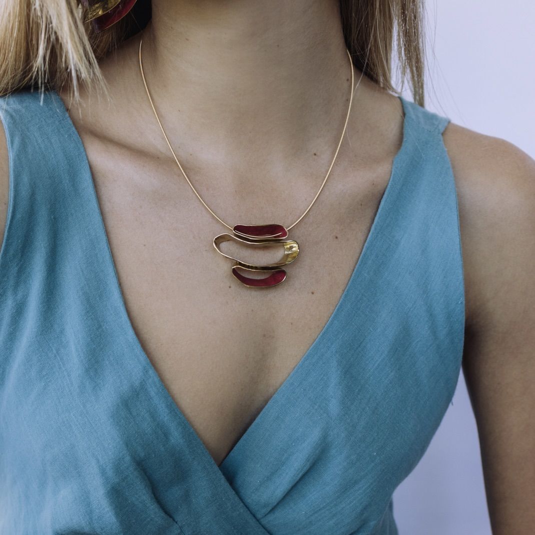 Moby necklace red KALLIOPE Handmade Jewelry gk1580