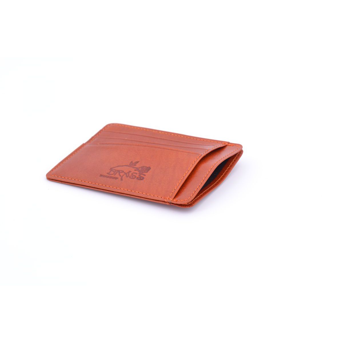 Horizontal credit card holder Orange BRASS Workshop p8398